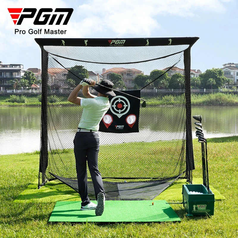Golf Simulator Cage with Side Netting PGM Z Shaped Net Shaped Chipping ...