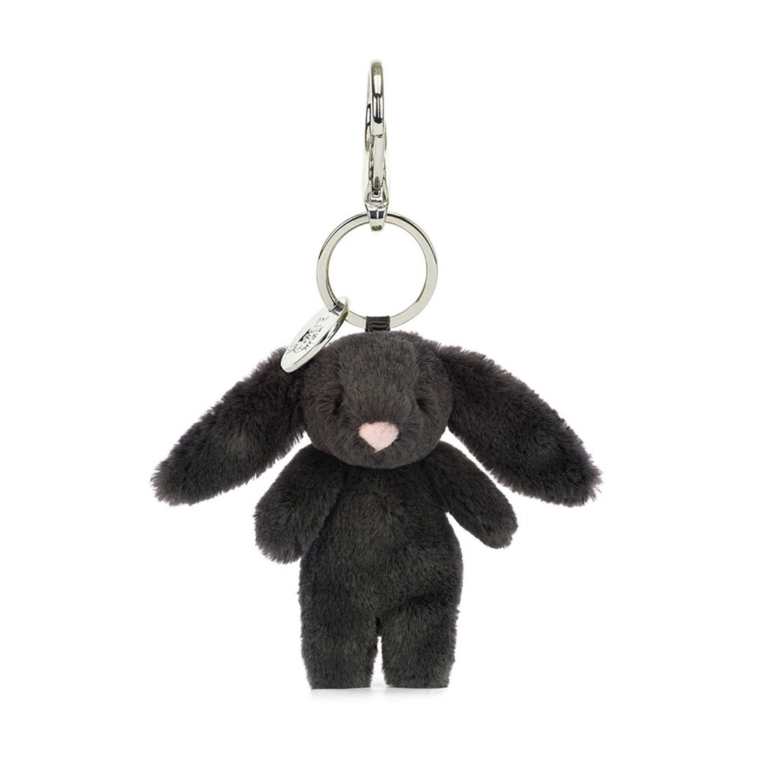 Jellycat bashful inky black bunny bag charm keychain, Hobbies & Toys, Toys & Games on Carousell