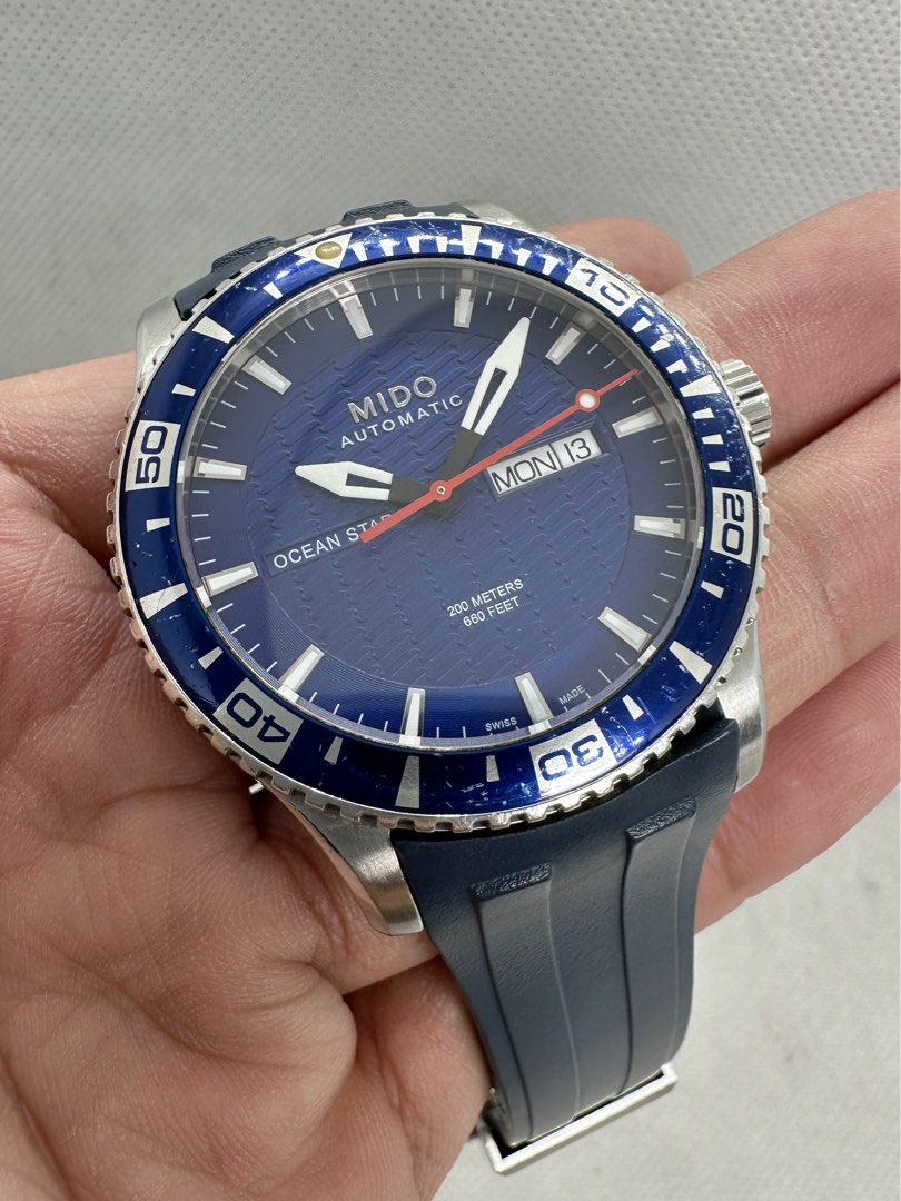 Mido Ocean Star 43mm Blue Diver Automatic Watch, Men's Fashion, Watches ...