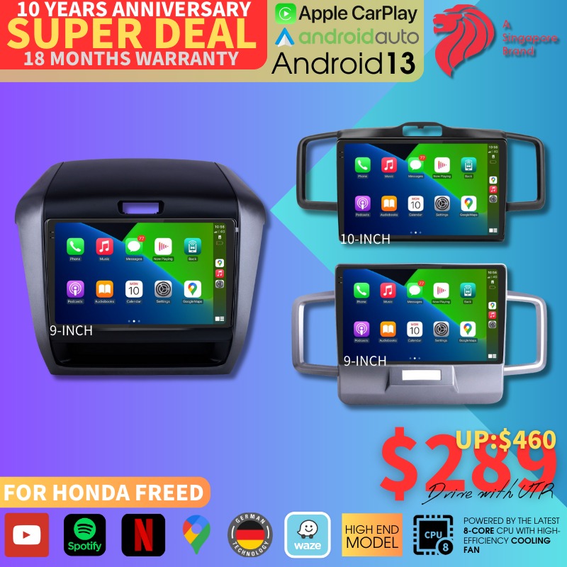 2K QLED HIGH-END LATEST ANDROID 13 HONDA FREED ANDROID PLAYER FOR HONDA ...