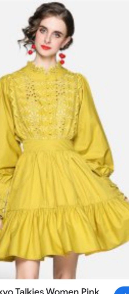 $550 Alice and olivia embroidered special order flared dress from ...
