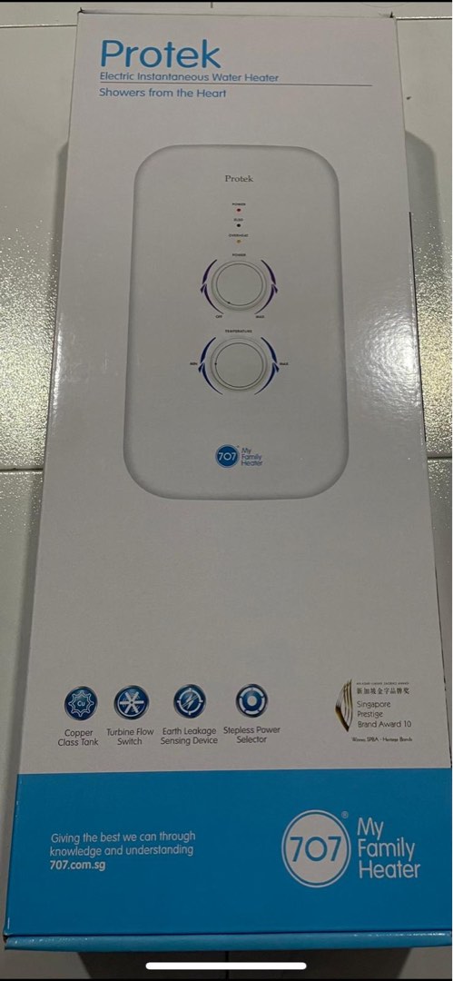 707 Protek instant water heater, TV & Home Appliances, Water Heater ...