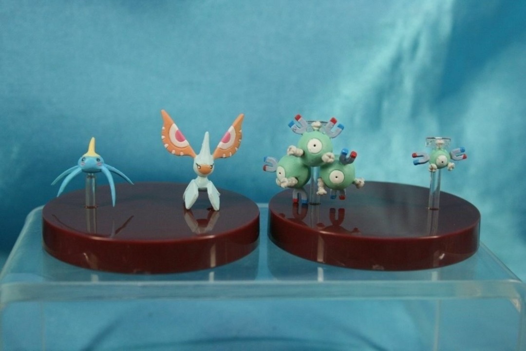寵物小精靈 扭蛋 立體圖鑑 溜溜糖球 雨翅蛾 小磁怪 三合一磁怪 Tomy Pokemon AG Zukan P7 1/40 Scale ...