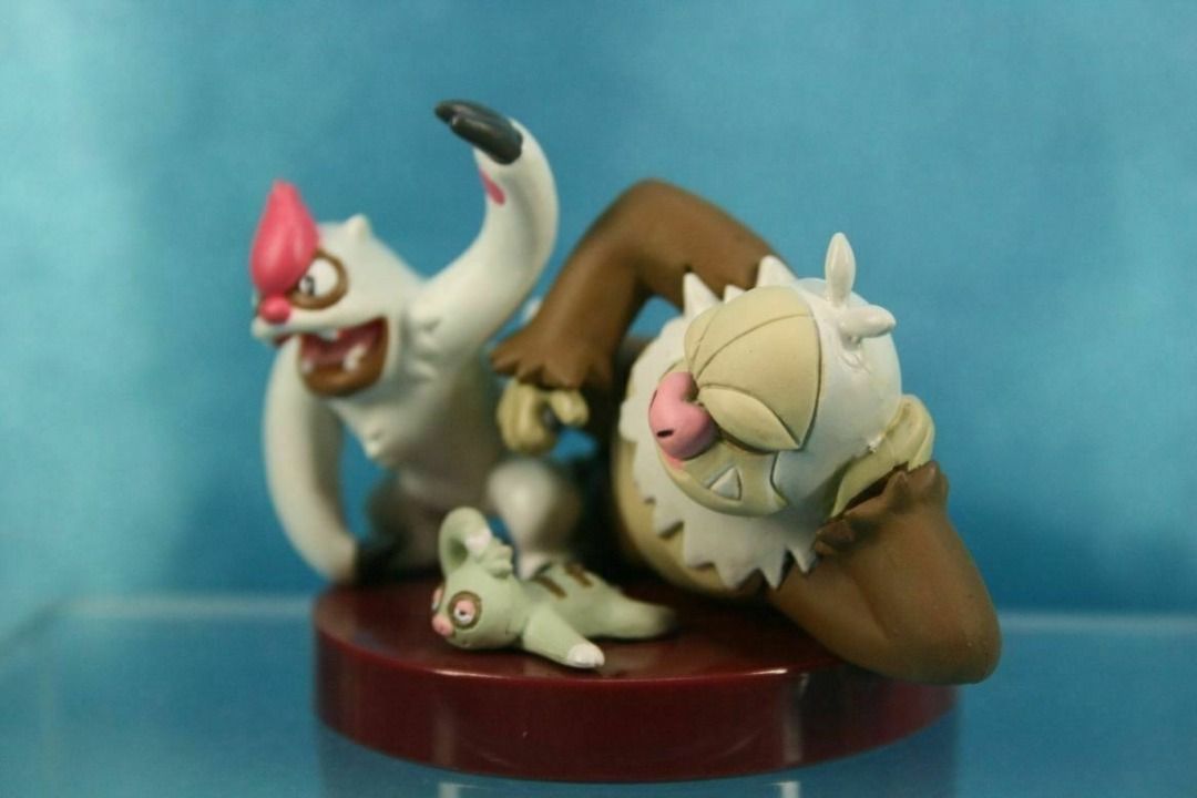 寵物小精靈 扭蛋 立體圖鑑 懶人獺 過動猿 Tomy Pokemon AG Zukan P6 1/40 Scale Real Figure ...