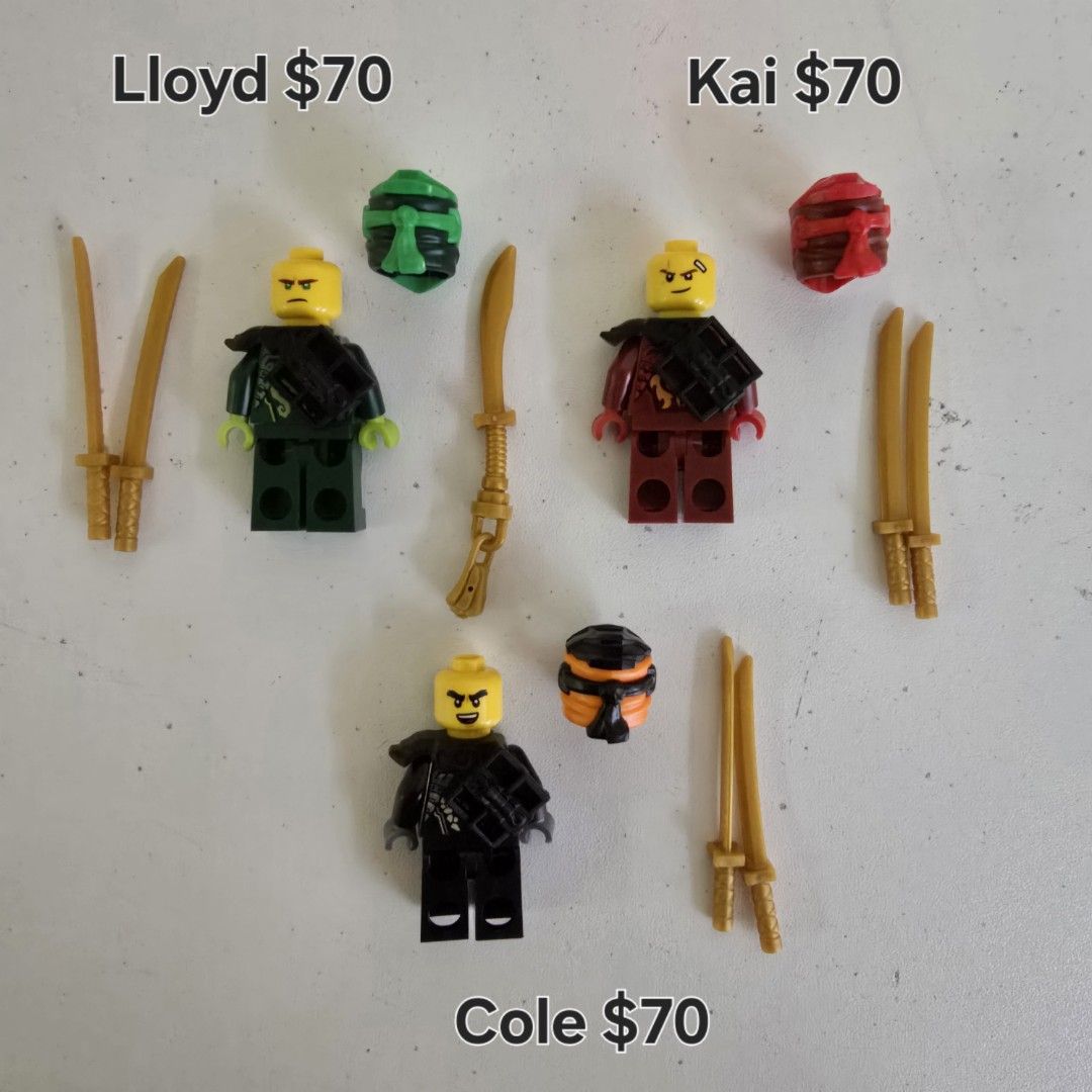 全新 Lego 71836 Ninjago Dragon Rising Llyod Cole Kai 人仔 連武器 Arc Dragon of ...