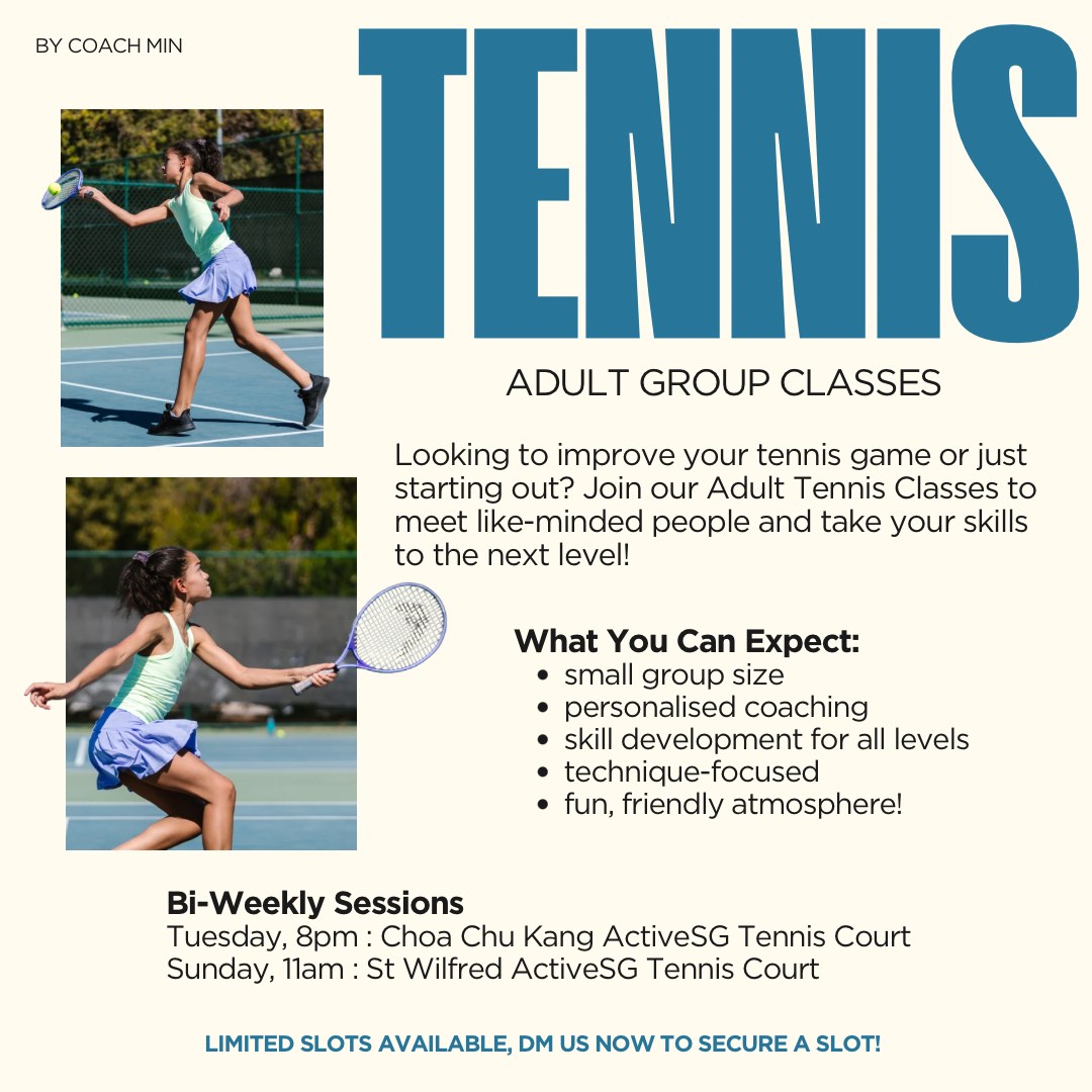 Adult Group Tennis Lesson, Learning & Enrichment, Sport & Fitness ...