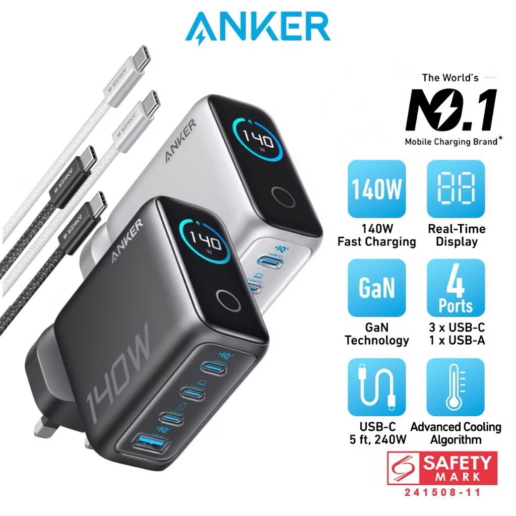 Anker 140W charger with usb C cable B2697, Mobile Phones & Gadgets ...