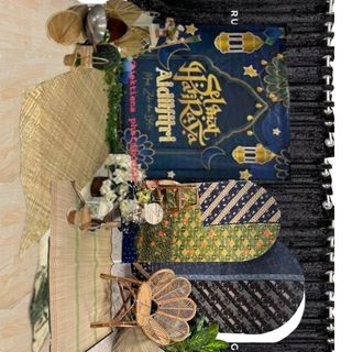 Setup backdrop raya photobooth village setup raya backdrop, Hobbies ...