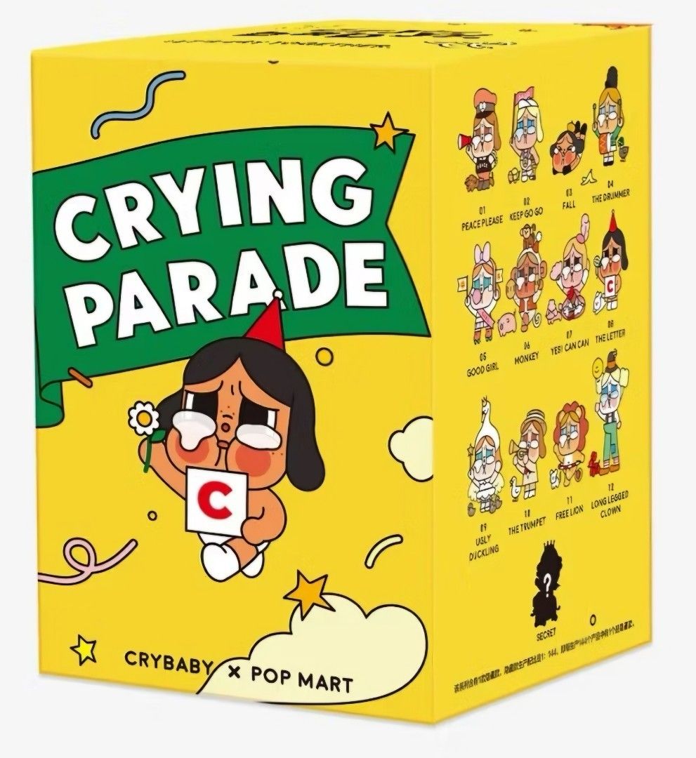 Brand New Sealed In Box Popmart Crybaby Crying Parade (Yes! Go Go ...