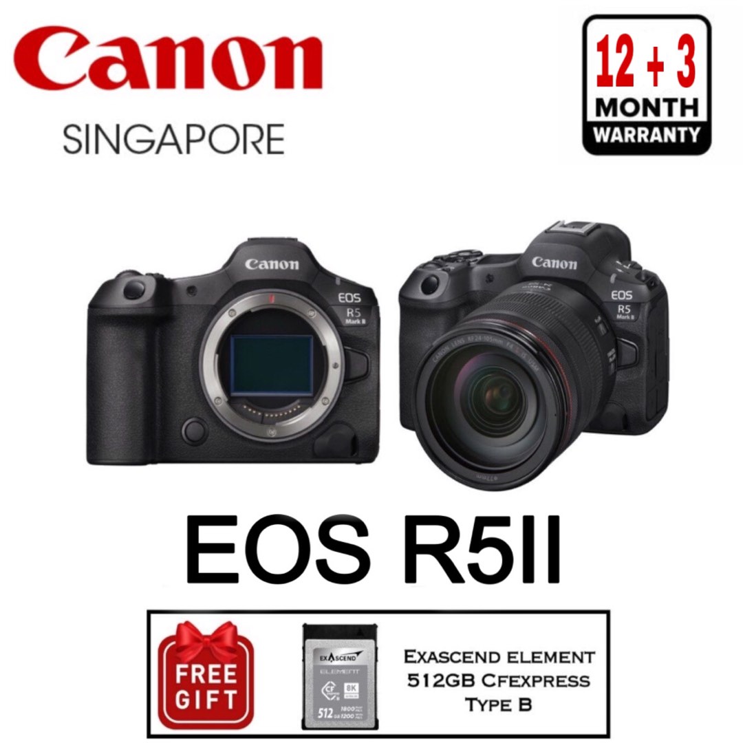 Canon EOS R5 Mark II Body or RF 24-105mm F4L IS USM Kit Canon R5ii ...