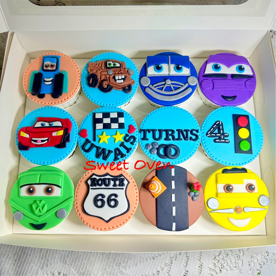 Cars Pixar Cupcakes, Food & Drinks, Homemade Bakes on Carousell