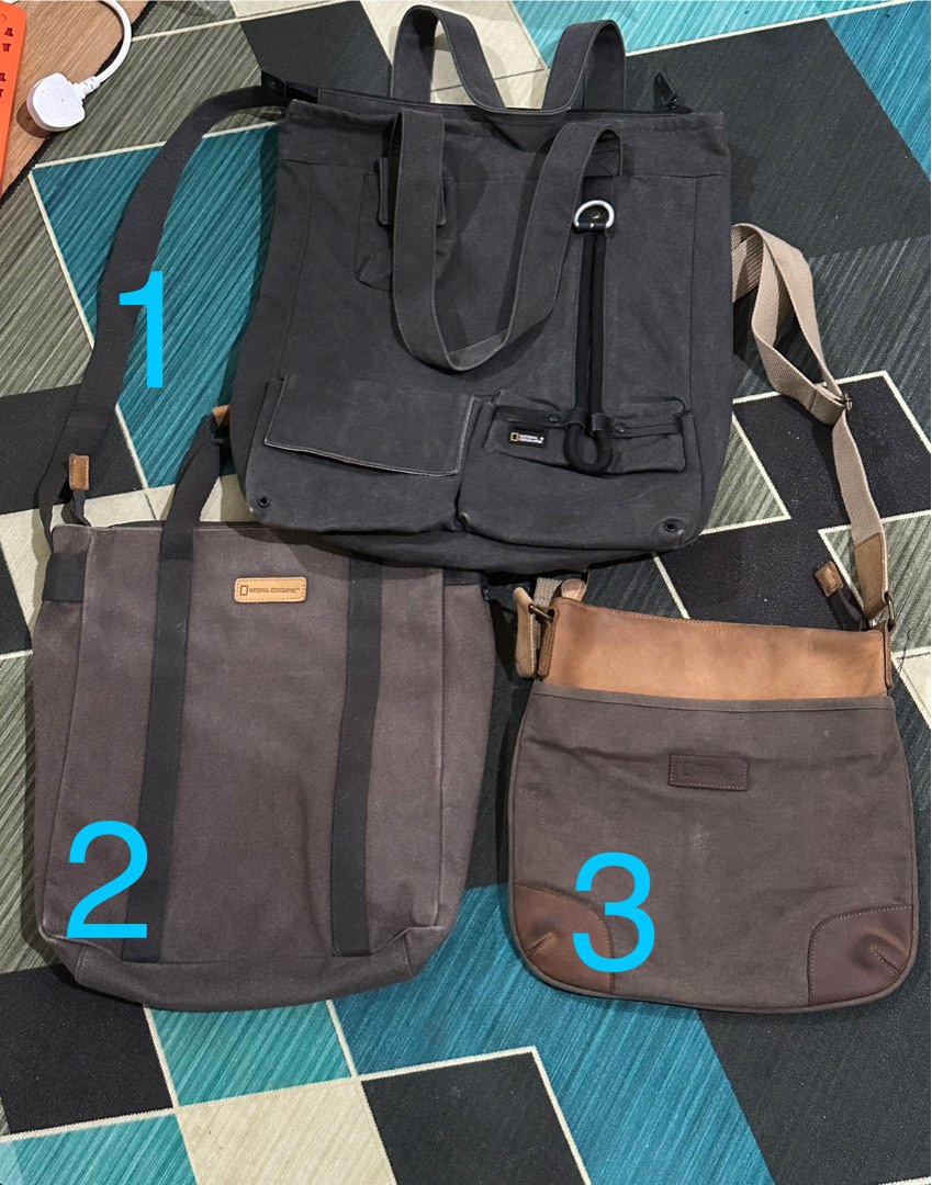 COMBO TOTE BAG DAN SLING BAG JENAMA NATIONAL GEOGRAPHIC, Men's Fashion ...