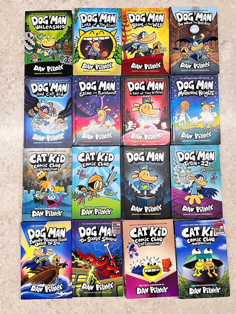 Dog Man & Cat Kid comic hard cover book, Hobbies & Toys, Books ...