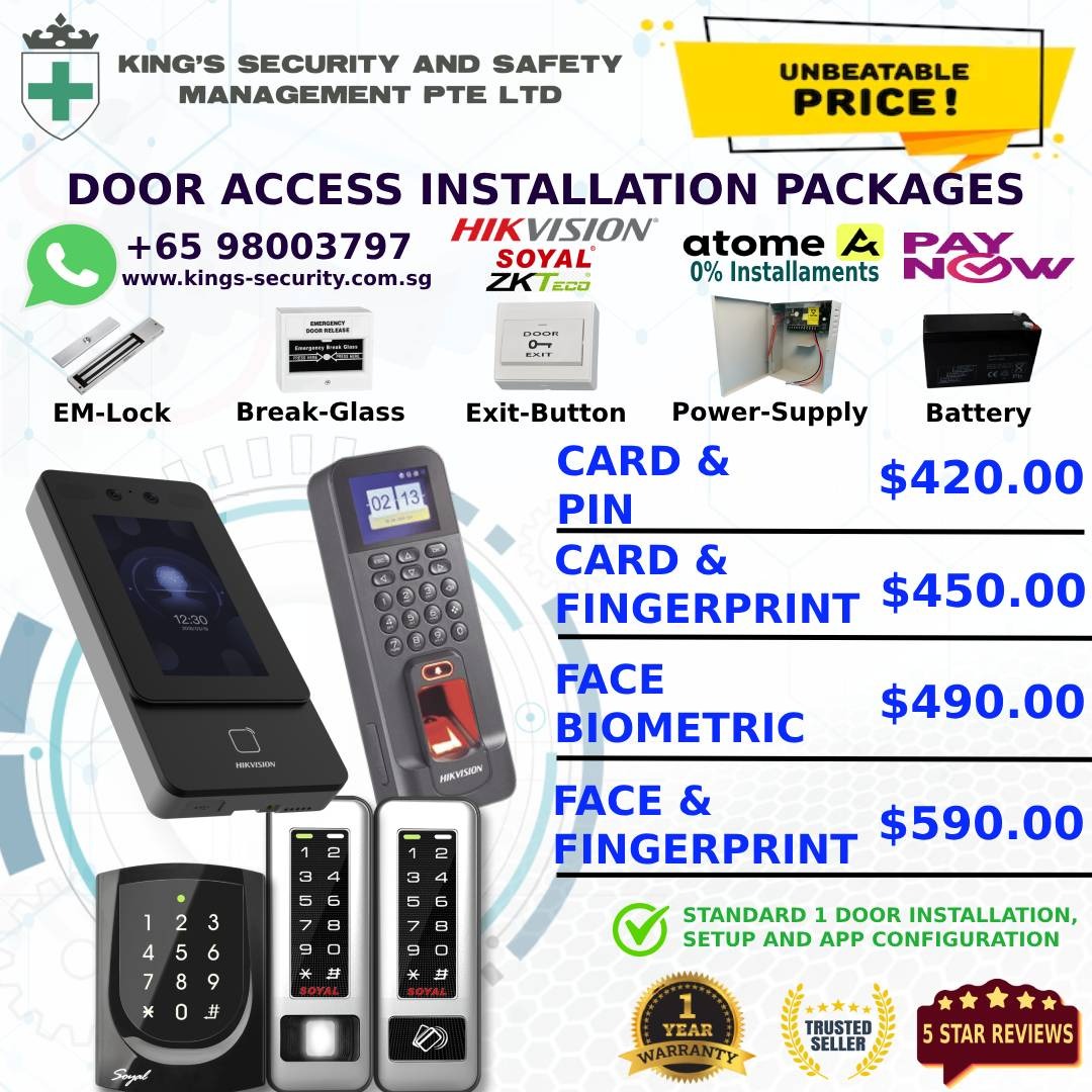 Door Access Control Package | Card & Pin | Card & Fingerprint | Face ...