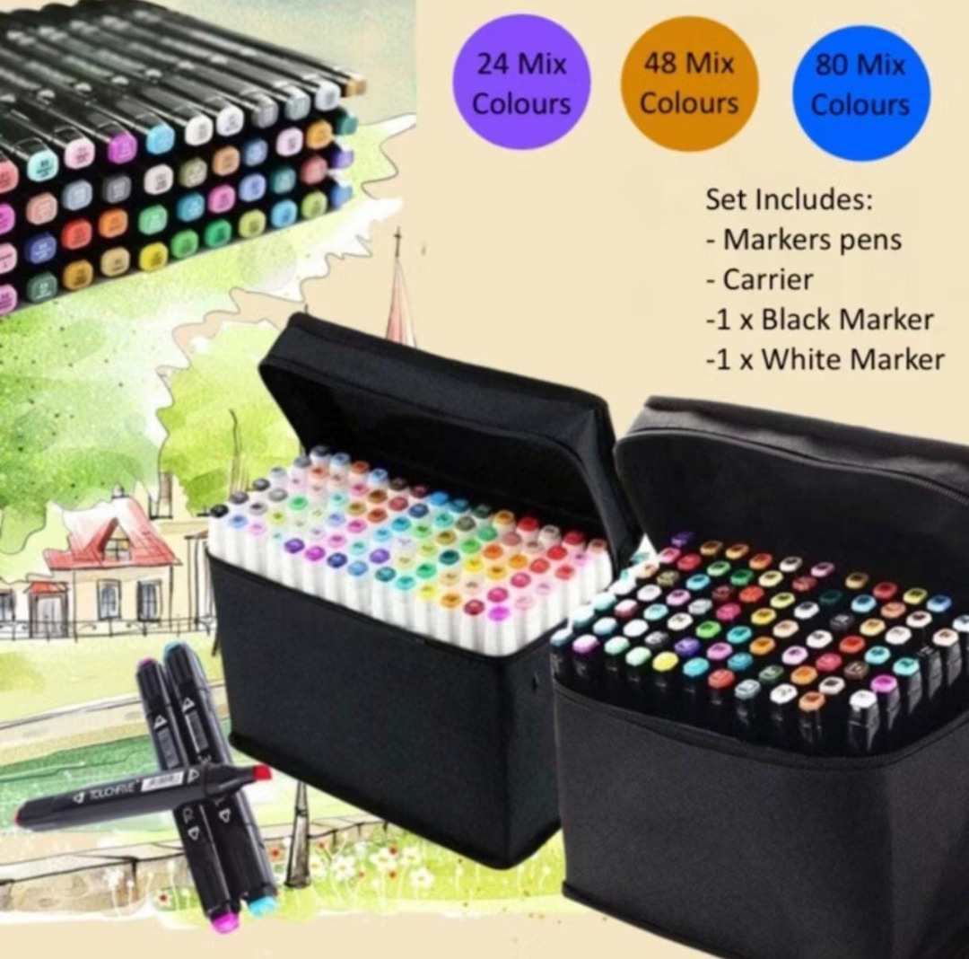 Dual Tip Art Markers for Kids & Adult Coloring Sketching Drawing ...