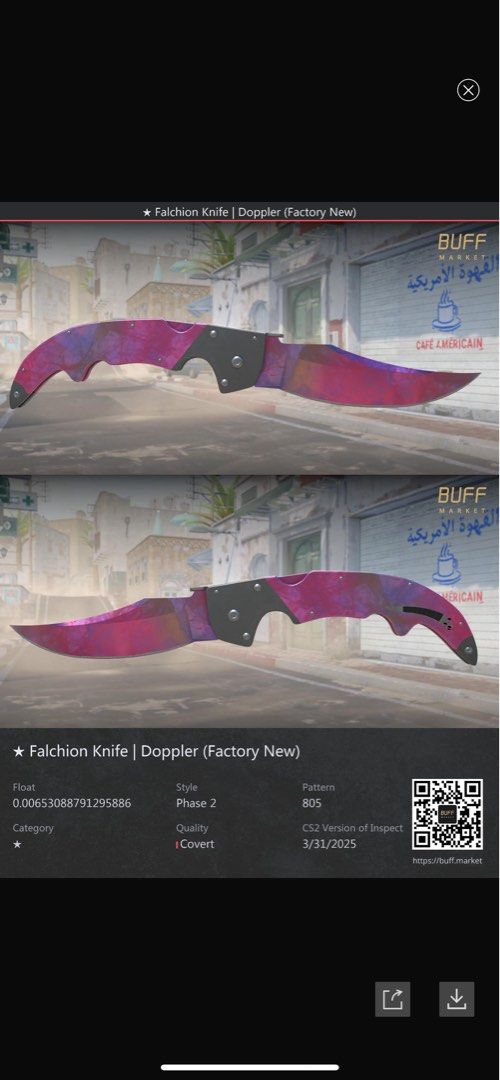 Falchion Knife Doppler (P2) - FN Low Float (0.006), Video Gaming ...