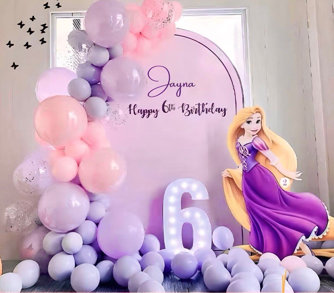 Fully customisable Disney princess Rapunzel themed party backdrop for ...