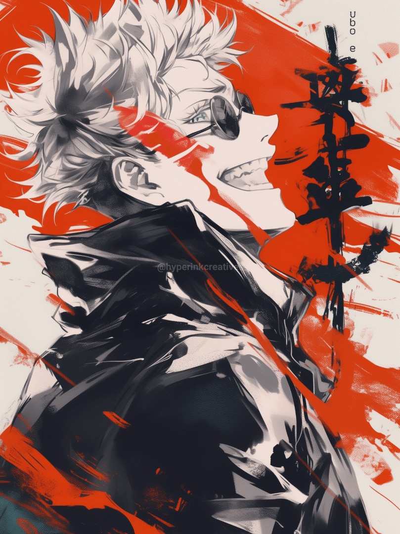 Gojo Satoru Metal Print | HD Anime Wall Art | Premium Metal Poster ...