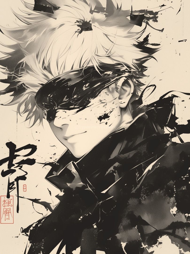 Gojo Satoru Metal Print | HD Anime Wall Art | Premium Metal Poster ...