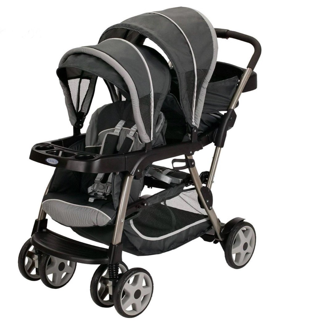 GRACO Ready 2 grow Double stroller heavy duty (tandem stroller) with ...