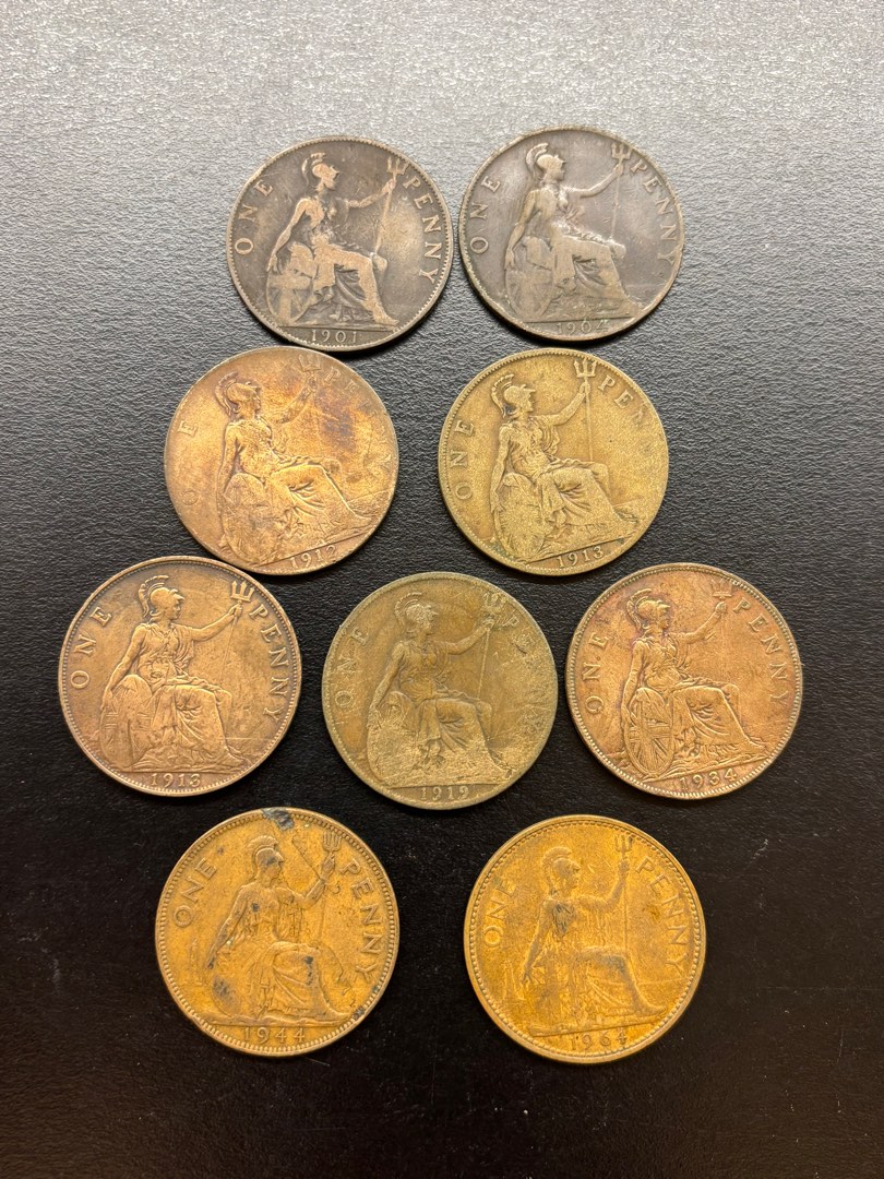 Great Britain Pennies Queen Victoria onwards, Hobbies & Toys ...