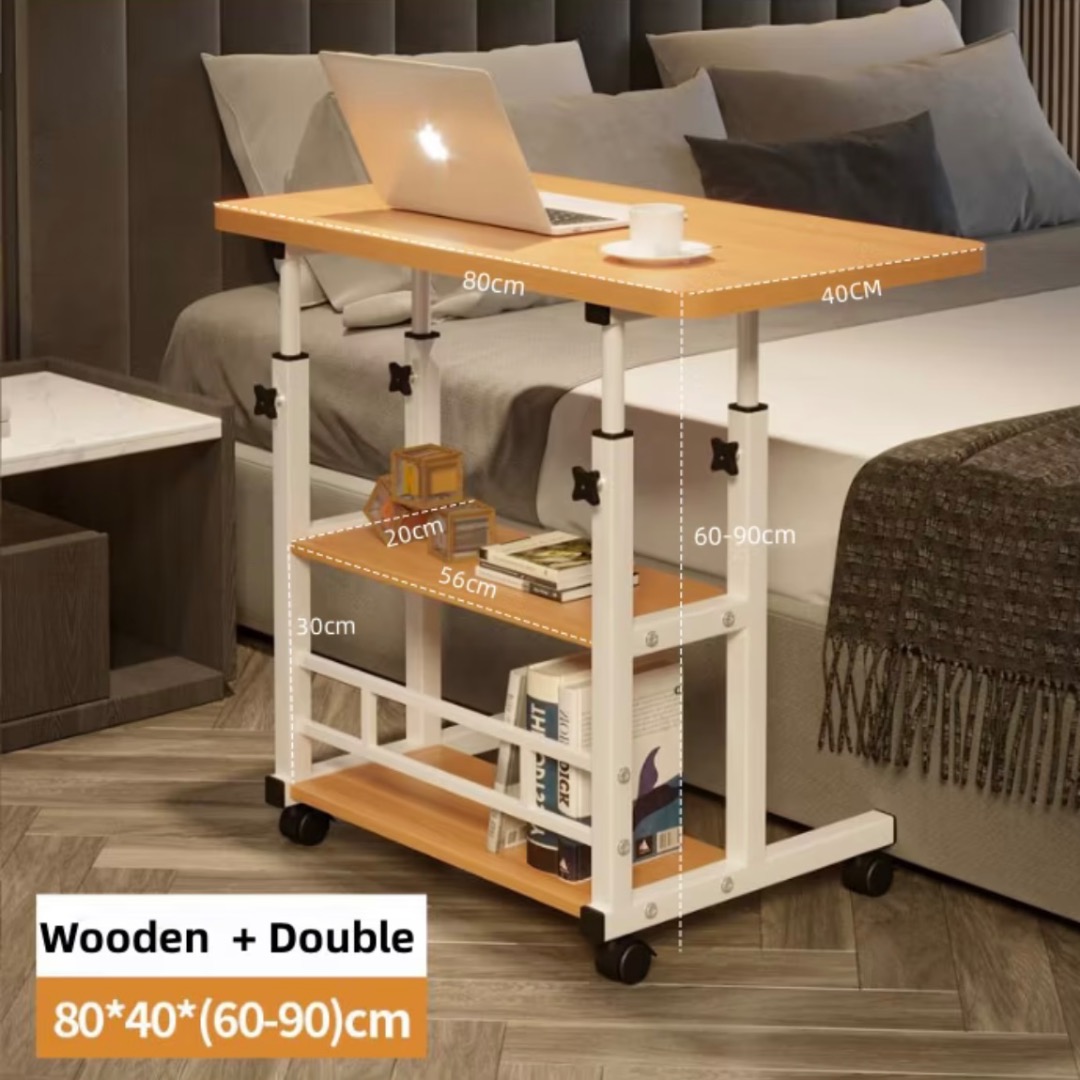 Height Adjustable Laptop Desk | Foldable Laptop Table With Wheels ...