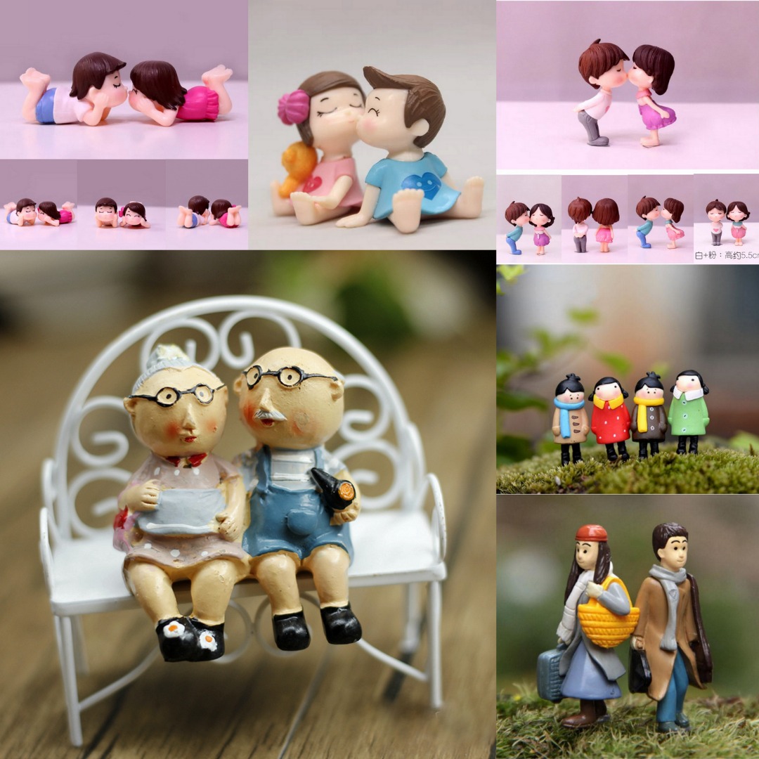 Human Figurines: Miniature Couple Figurines| Cake Toppers| Terrarium ...