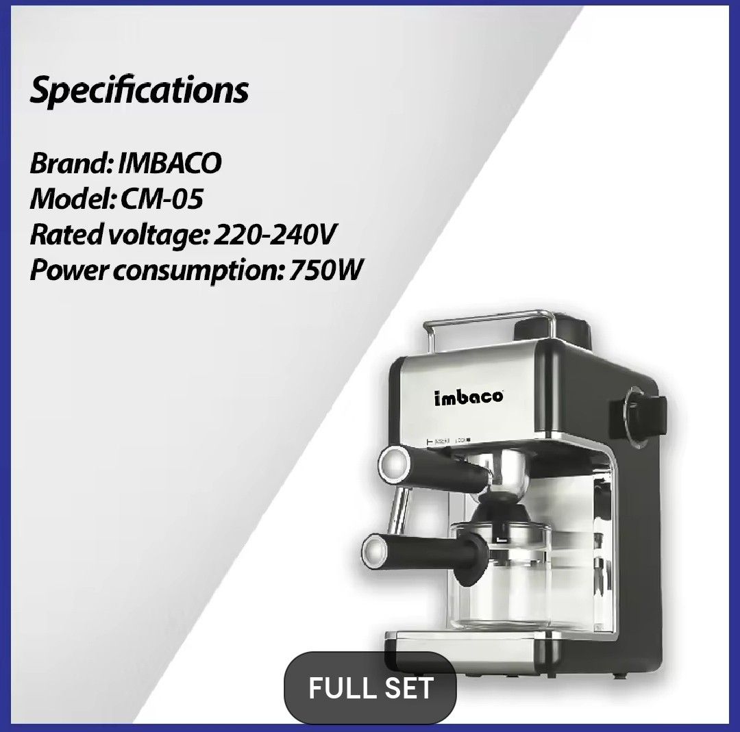 Imbaco coffee machine, TV & Home Appliances, Kitchen Appliances, Coffee ...