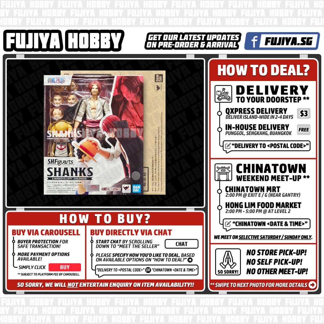 [IN-STOCK, LAST-1!!] S.H. Figuarts Shanks & Luffy -Childhood- [ASIA ...