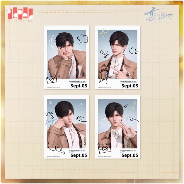 [In-stock]Love and Deepspace Official Zayne Birthday Special Polaroid ...