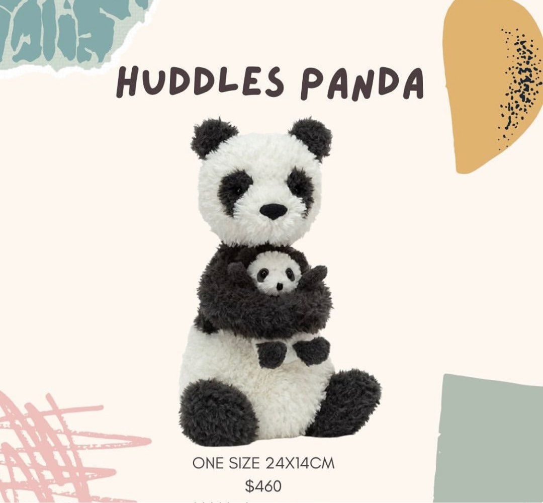 Jellycat huddles panda, 興趣及遊戲, 玩具 & 遊戲類 - Carousell