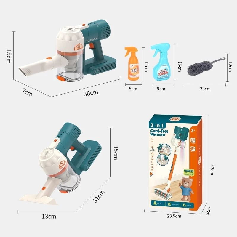 Kids Electric Vacuum Cleaner Toy House Cleaning Toy Pretend Play ...