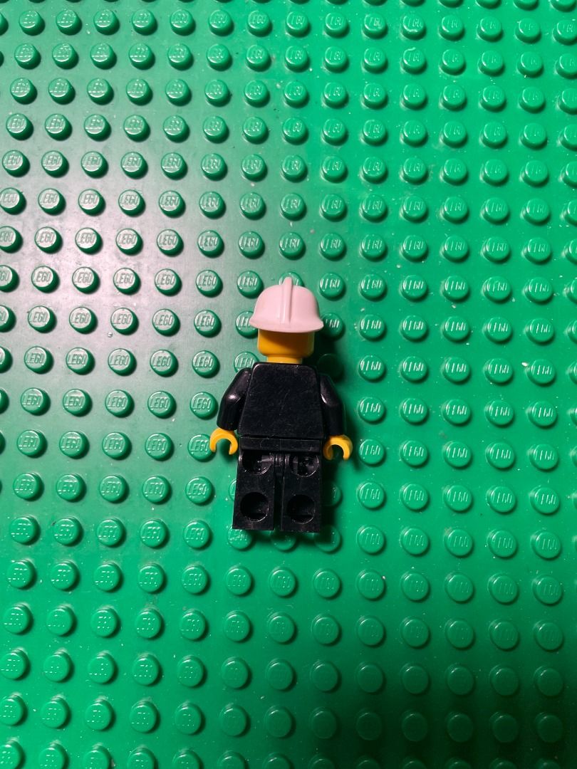 Lego Fire - Reflective Stripes, Black Legs, White Fire Helmet, Crooked ...