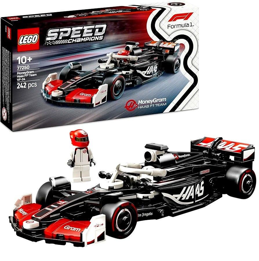 Lego Formula 1 Speed Champions 77250 MoneyGram Haas F1 Team VF-24 Race ...