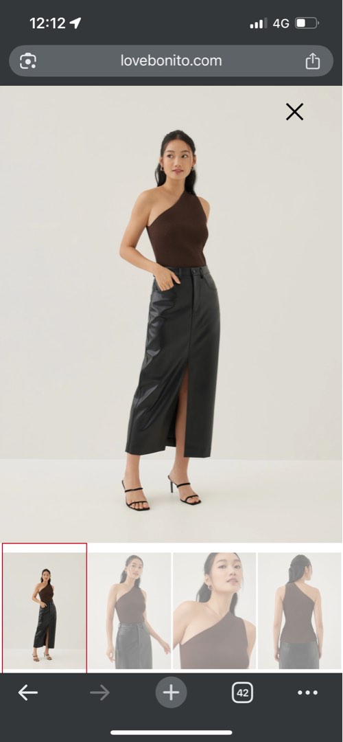 Love Bonito Kycee Knit Toga Top in Brown, Women's Fashion, Tops, Sleeveless on Carousell