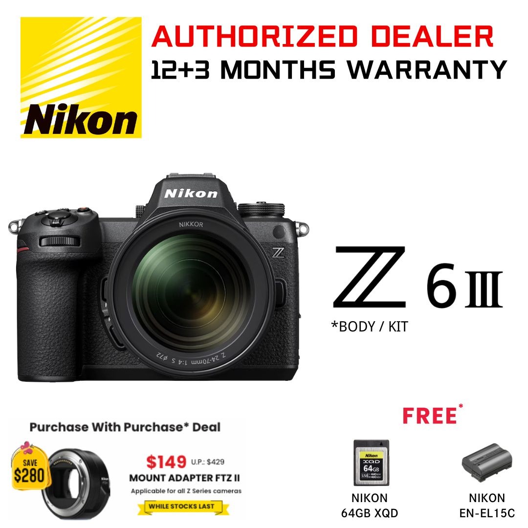 NIKON Z6III BODY / NIKON Z6III 24-70 KIT / NIKON Z6III 24-120 KIT ...