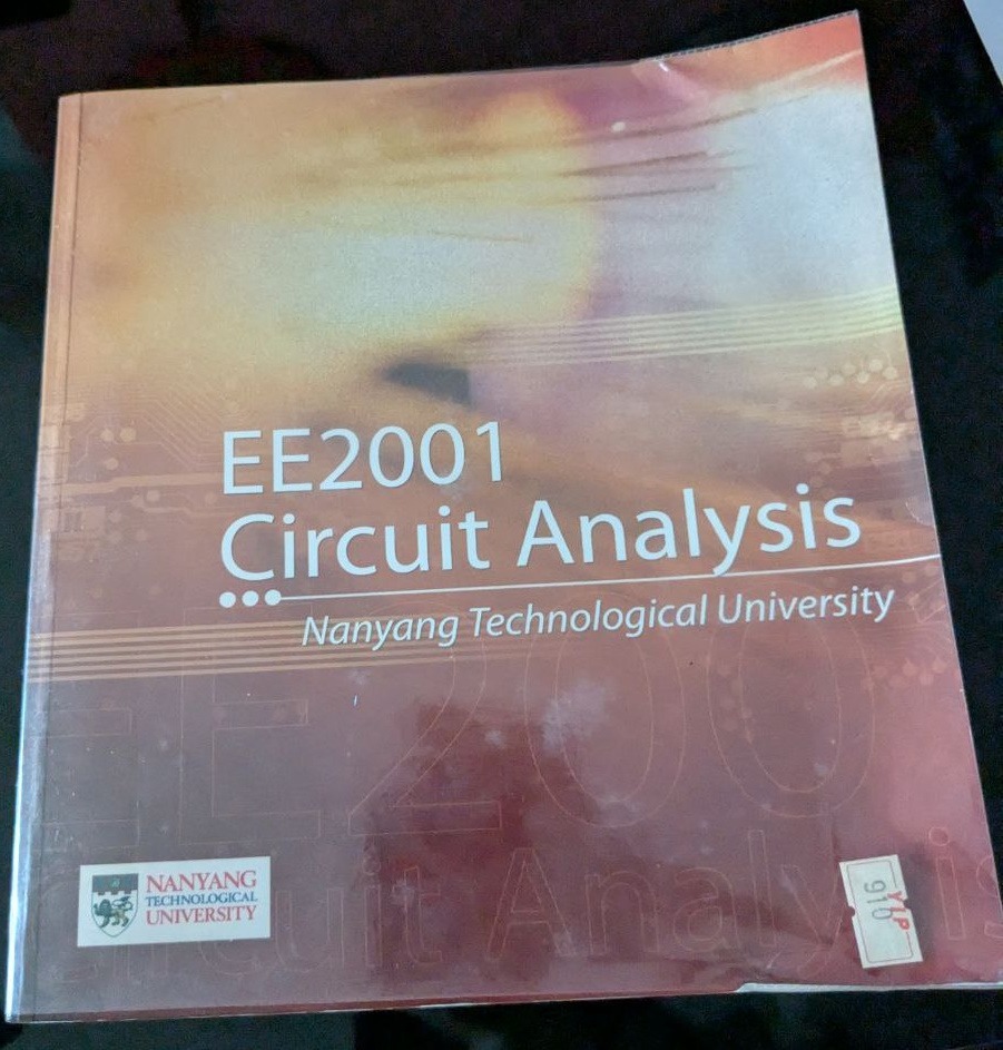 NTU EE2001 Circuit Analysis TextBook, Hobbies & Toys, Books & Magazines, Textbooks on Carousell