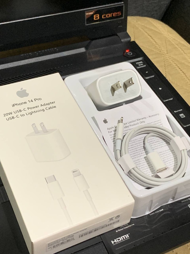 Original iPhone Charger Set USB-C to Lightning, Mobile Phones & Gadgets ...