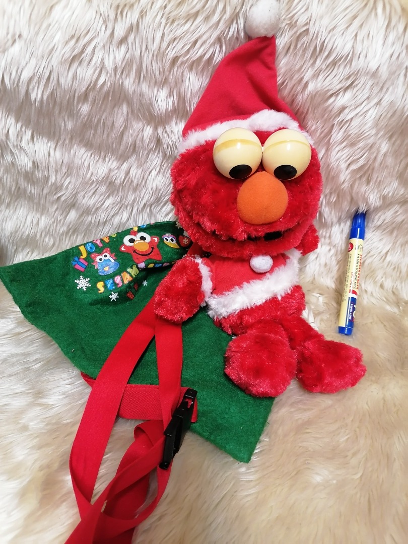 Original Japan Sesame Street Elmo Christmas Bag Stuffed Toys Soft toys ...