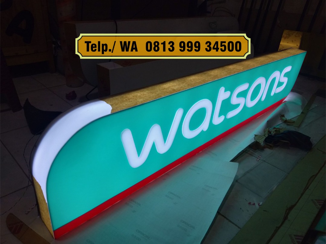 Papan Nama Neon Box WATSONS, Desain & Kerajinan Tangan, Karya Seni di ...