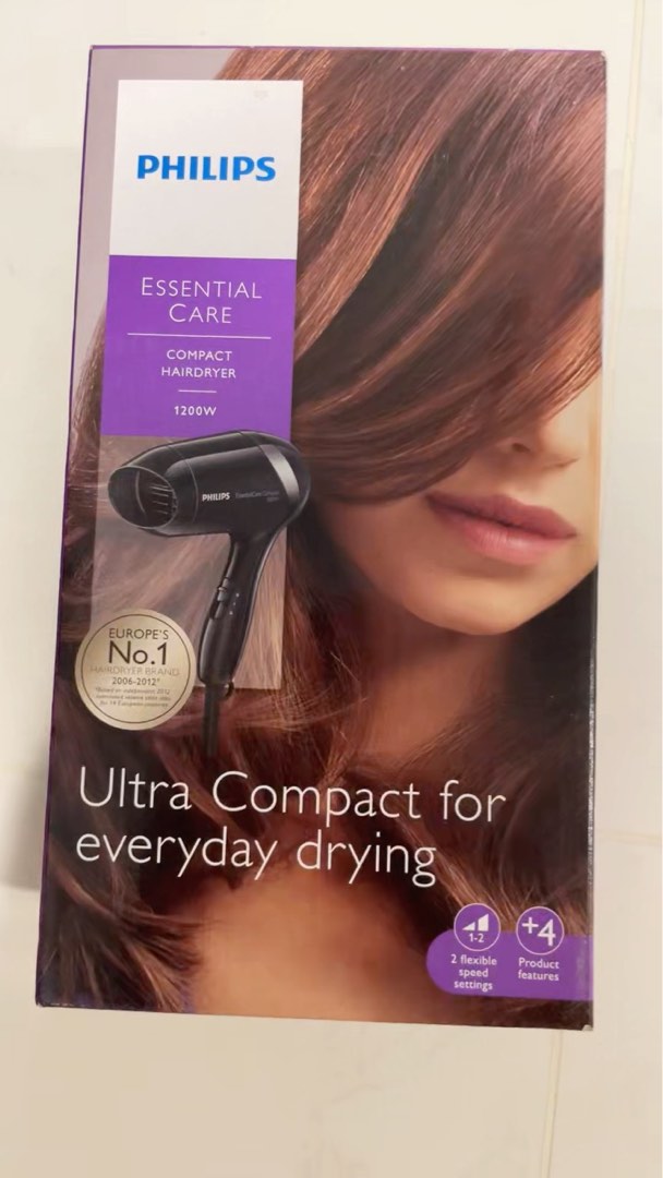 Philips Essential Care Compact Hair Dryer 1200W, Beauty & Personal Care, Hair Products on Carousell
