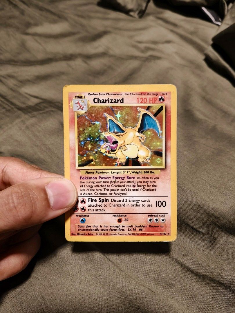Pokemon base set Charizard holo full evolution line Charmander ...