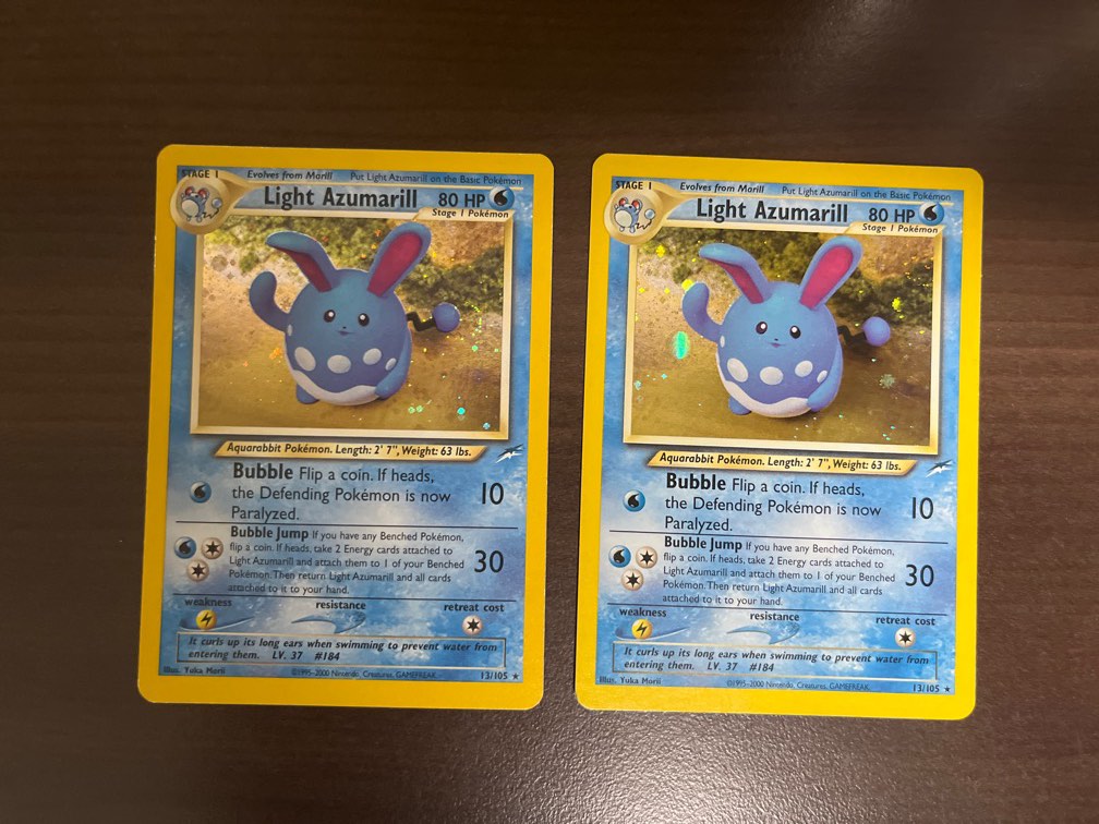 Pokemon tcg - light Azumarill - Neo Destiny, Hobbies & Toys, Toys ...