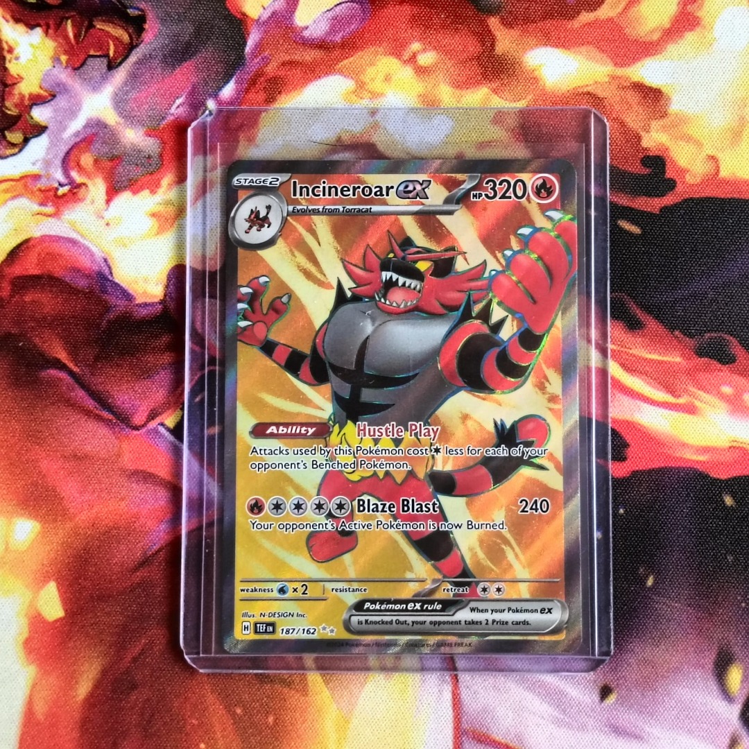 Pokemon TCG Temporal Forces English Incineroar ex SR 187/162, Hobbies ...