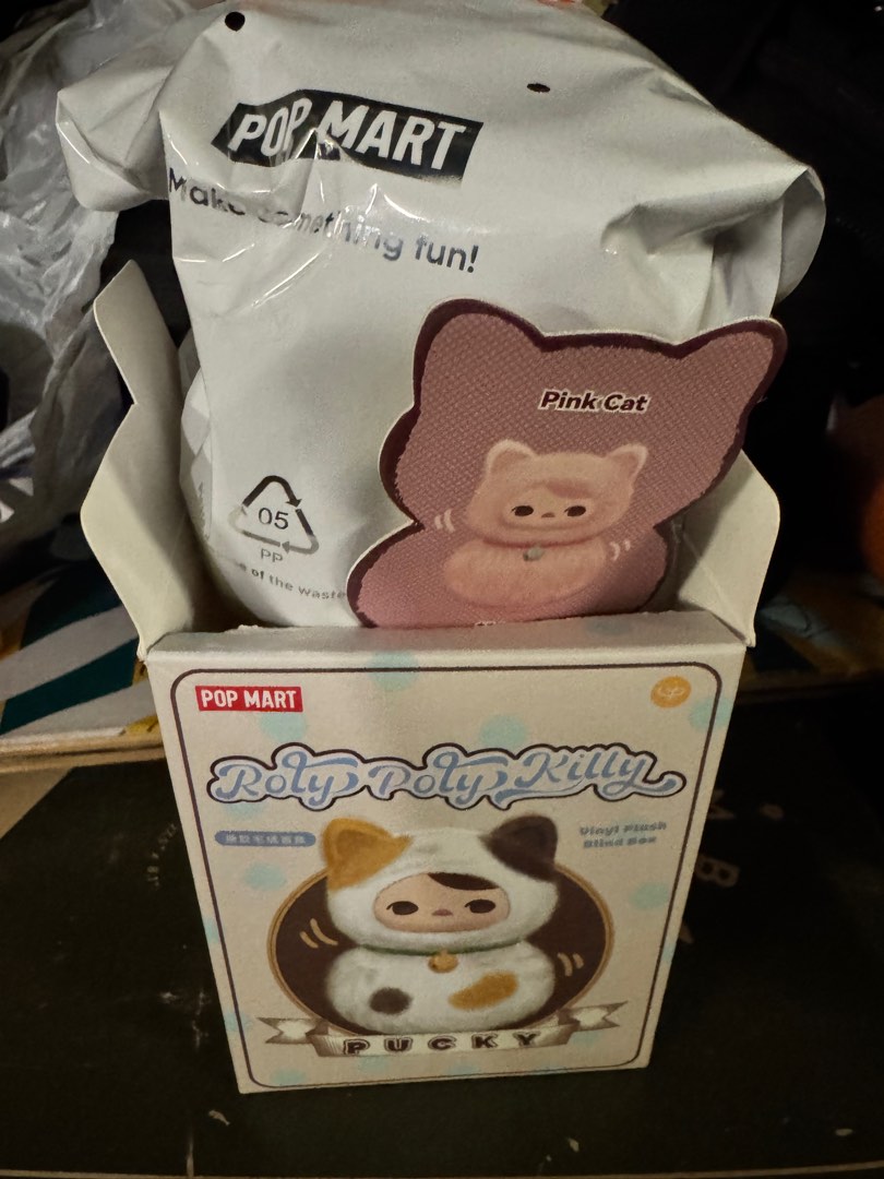 Popmart Roly Poly kitty - Pink Cat, Hobbies & Toys, Toys & Games on ...