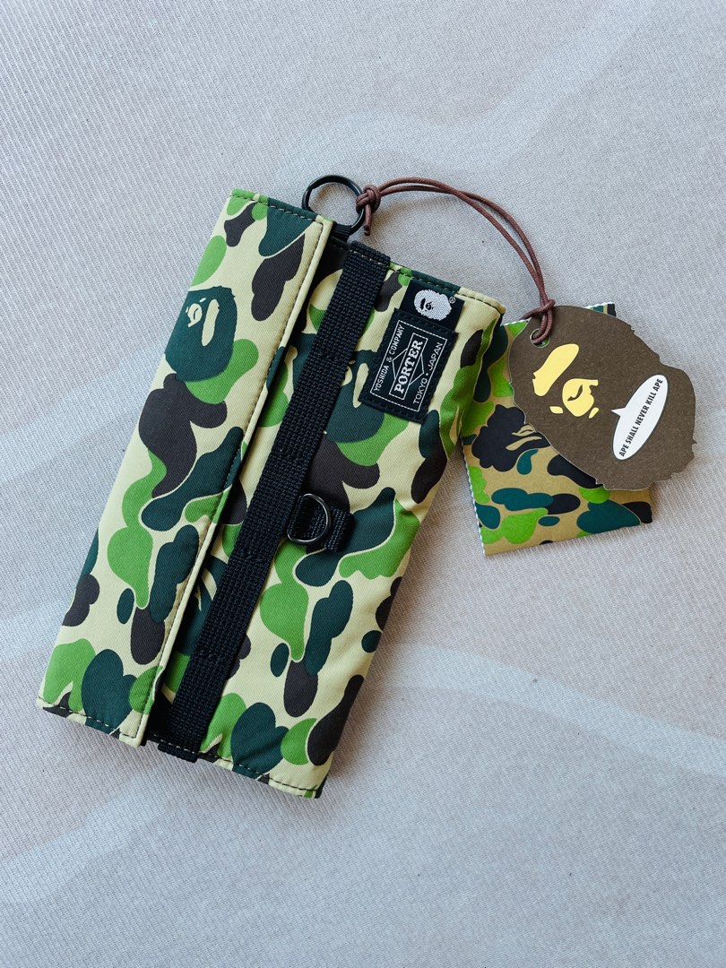 Porter X Bape ABC Camo Long Wallet, Men's Fashion, Watches ...