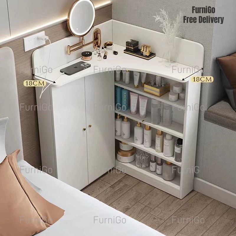 R6061 corner dressing table Ultra-thin 18cm delicate space-saving ...