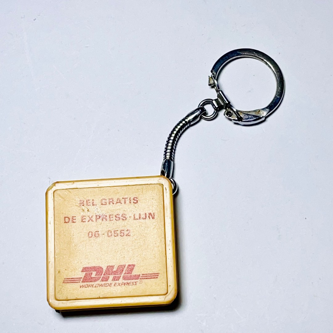 Rare Vintage DHL 2 In 1 Pocket Size Tape Measure Keychain Collectible ...