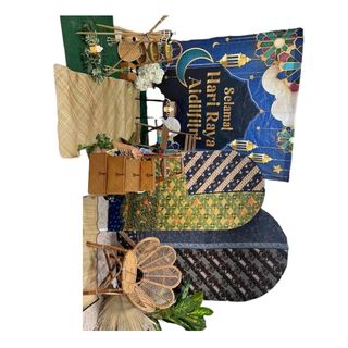 Hari raya photobooth mall setup village photography backdrop decoration ...