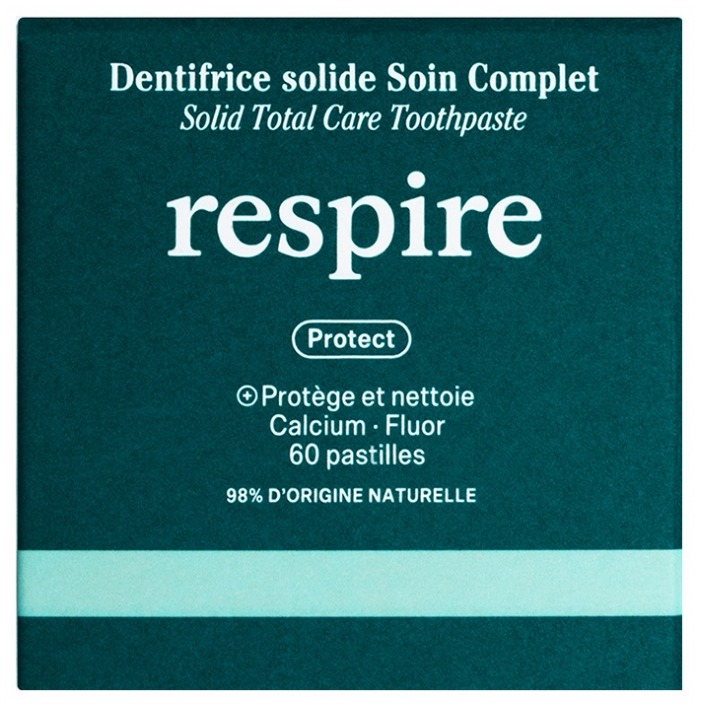 Respire Fresh Mint Toothpaste 60 Lozenges 清新薄荷牙膏粒 60顆 Made in France 法國 ...